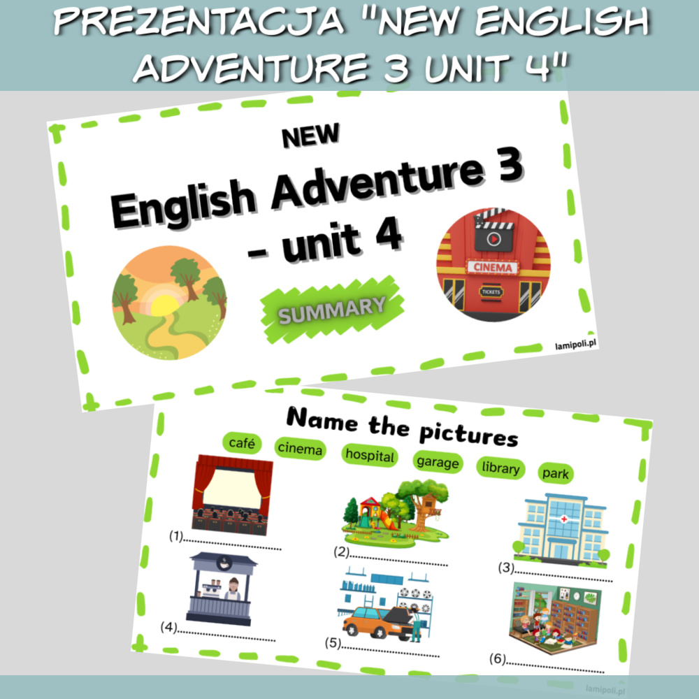 Zestaw New English Adventure Klasa 3 Unit 4 - Lamipoli